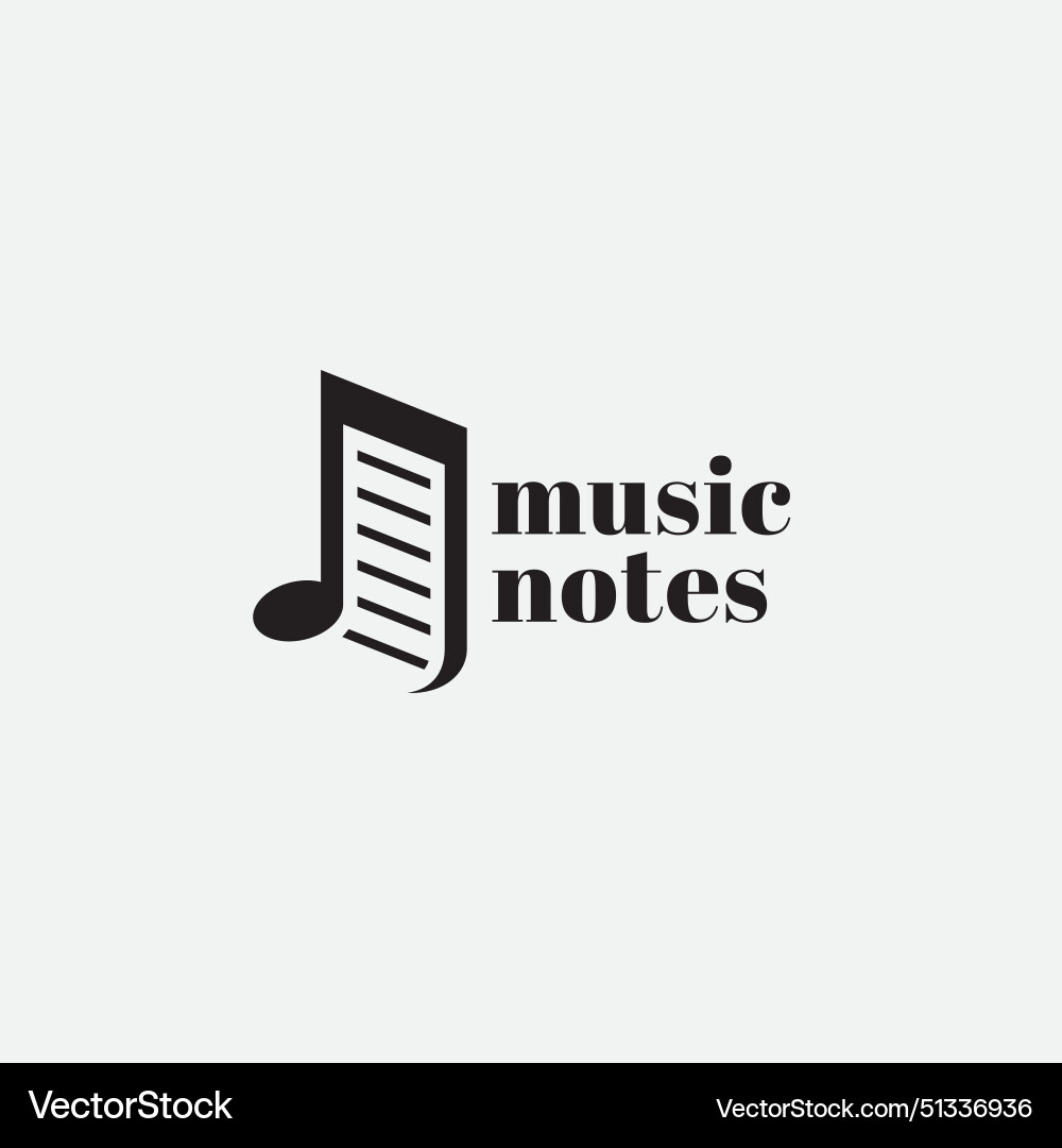 Music notes logo Royalty Free Vector Image - VectorStock
