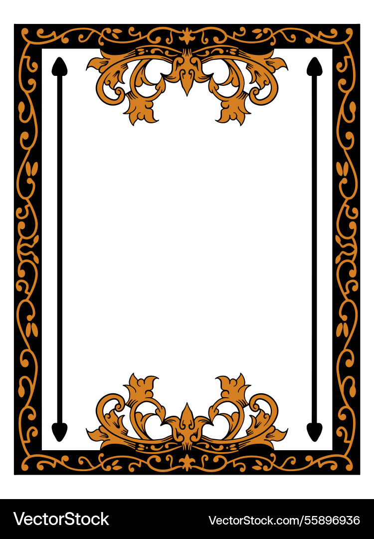 Regal charm ornamental frame Royalty Free Vector Image