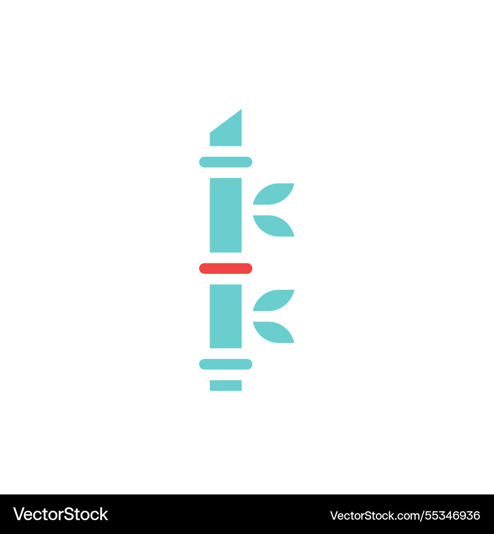 Stylized bamboo plant icon simple design graphic Vector Image