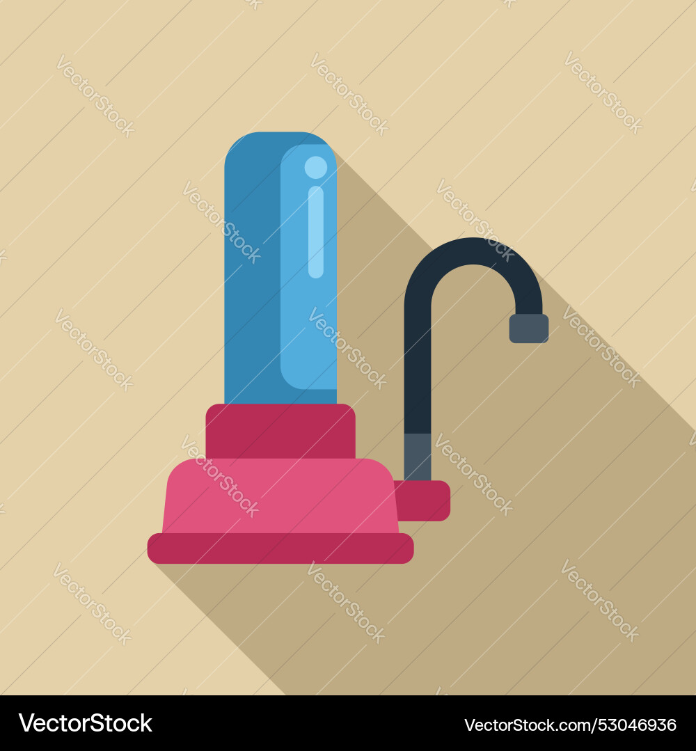 Water purifier dispensing purified with long Vector Image