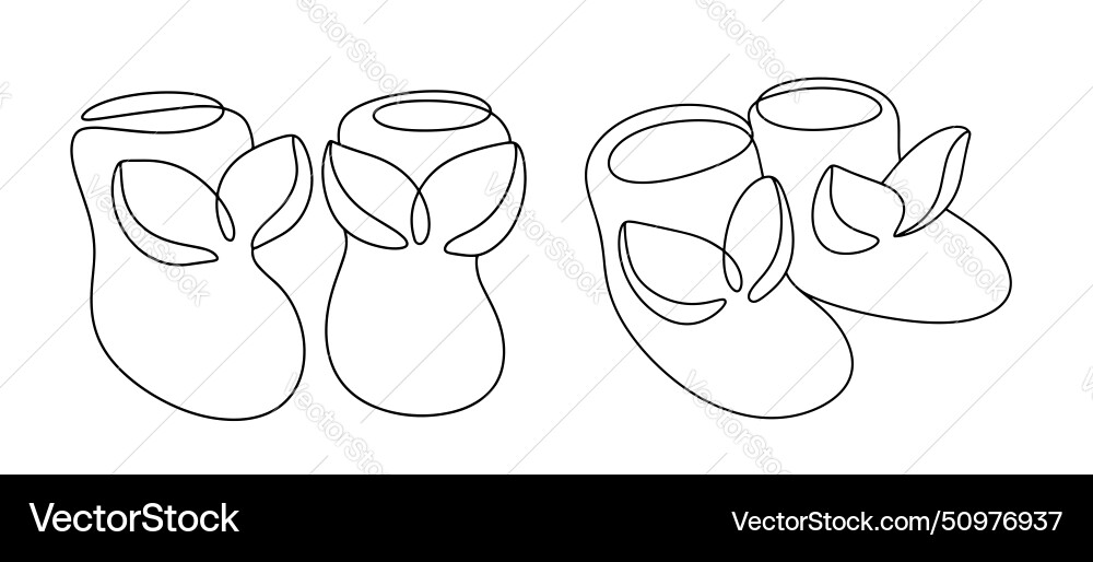 Baby booties Royalty Free Vector Image - VectorStock