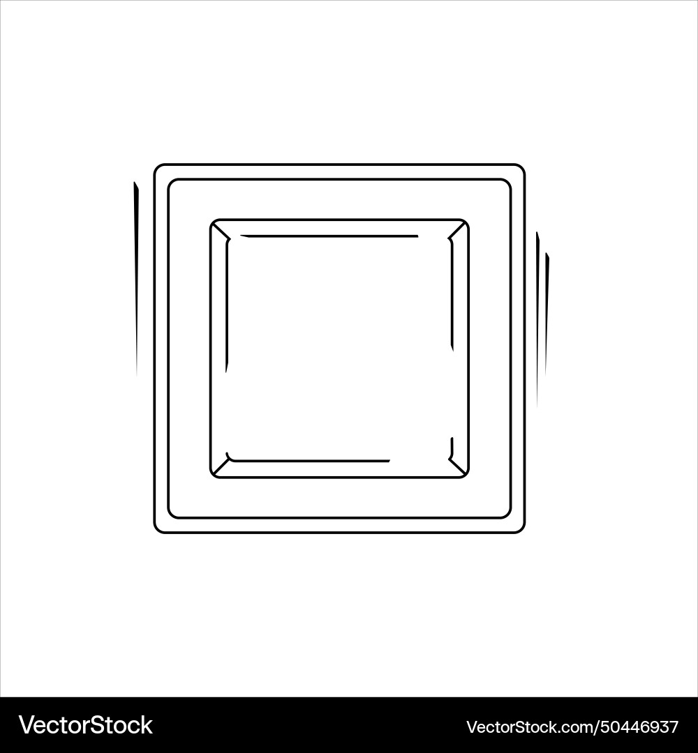 Black outline eye shadow isolated contour Vector Image