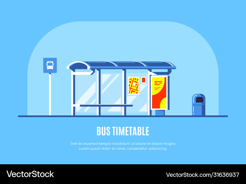 Bus stop Royalty Free Vector Image - VectorStock