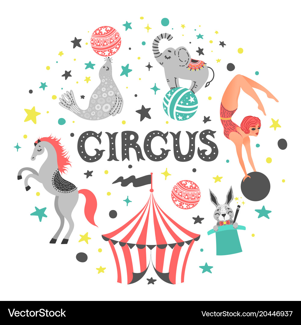 Circus animal Royalty Free Vector Image - VectorStock