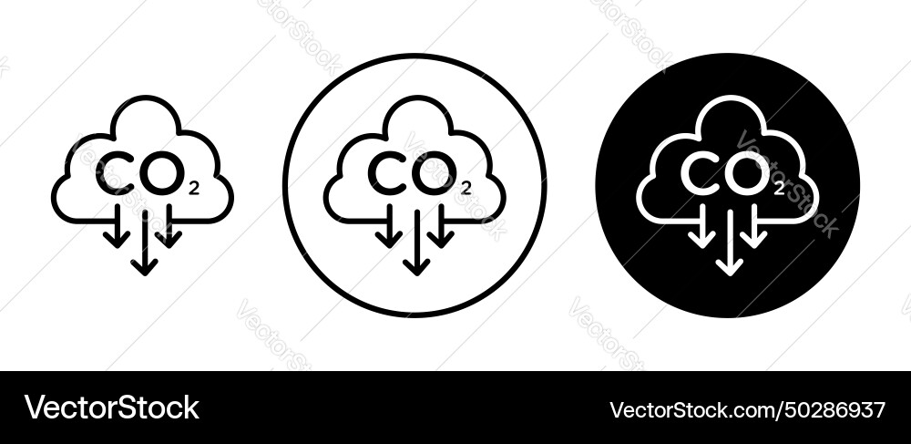 Co2 emissions icon Royalty Free Vector Image - VectorStock