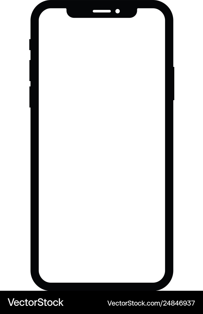 Iphone x dummy frame Royalty Free Vector Image