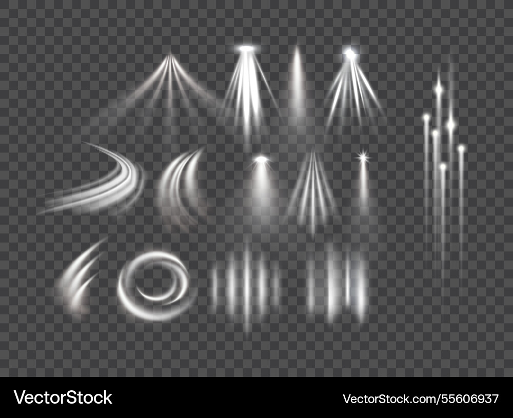 Light effects set Royalty Free Vector Image - VectorStock