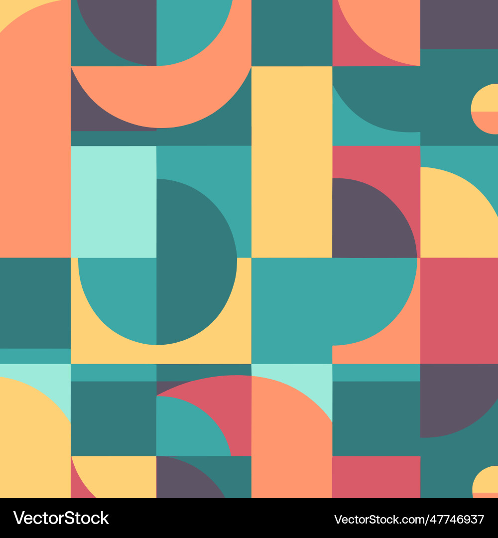 Retro Geometric Shape Pattern Royalty Free Vector Image