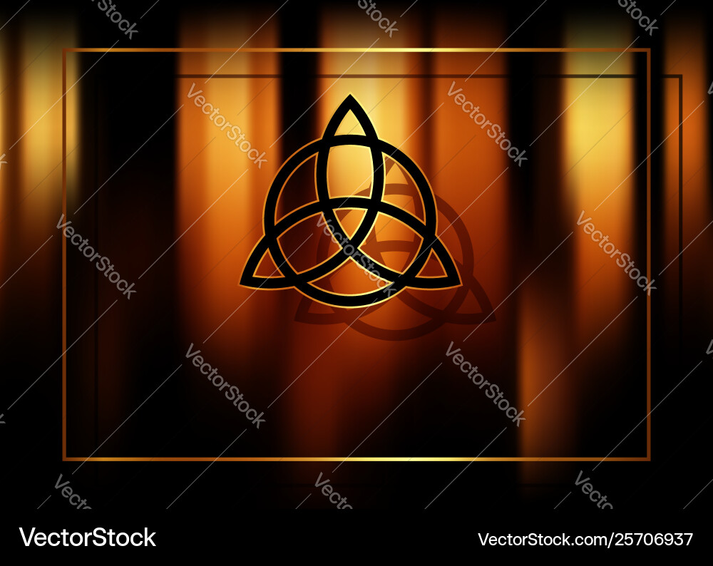 Triquetra trinity knot wiccan symbol esoteric Vector Image