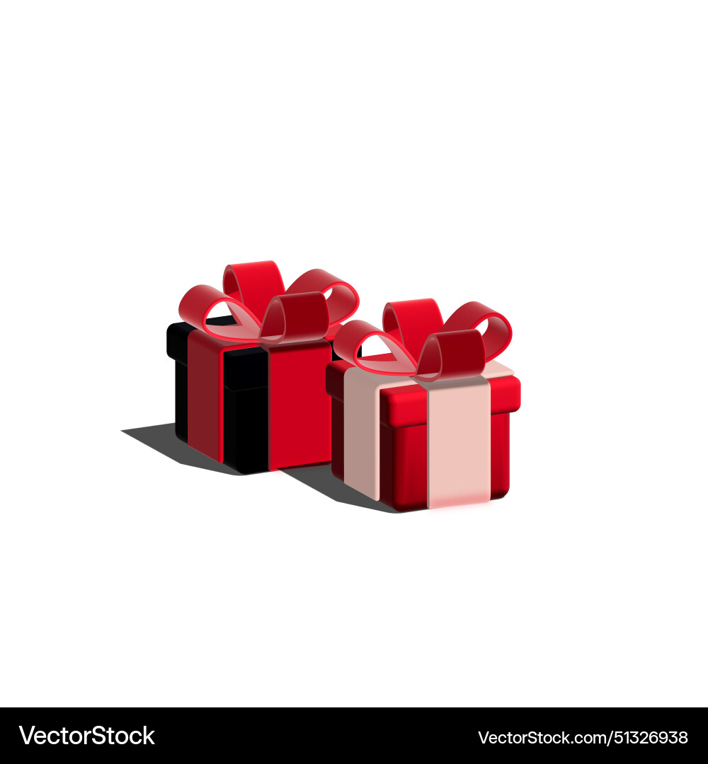 3d gift boxes Royalty Free Vector Image - VectorStock