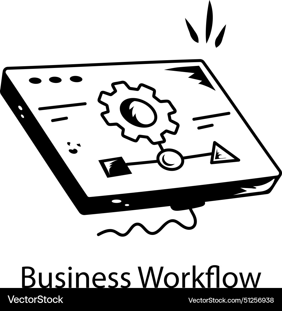 Business workflow Royalty Free Vector Image - VectorStock