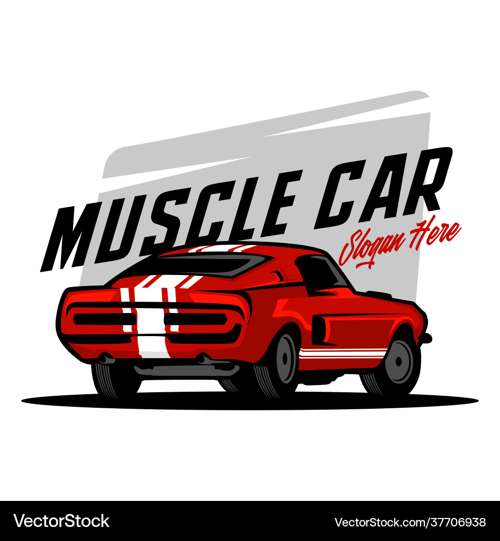 Classic Muscle Car Royalty Free Vector Image - VectorStock