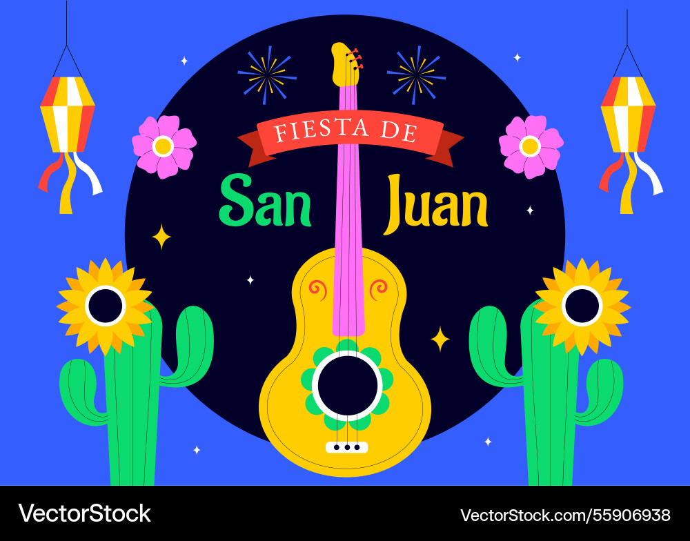 Fiesta de san juan featuring the celebration Vector Image