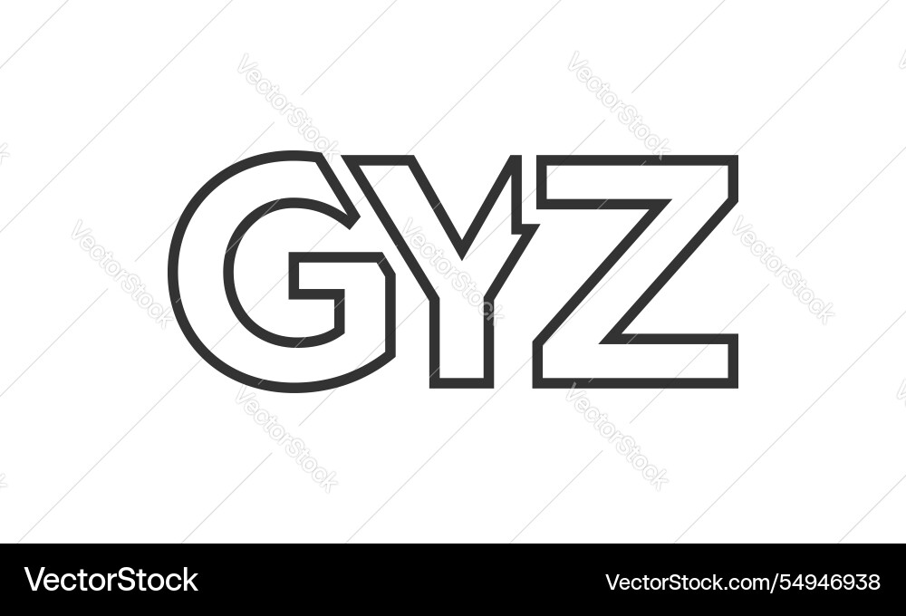 Gyz Logo Design Vorlage mit stark und modern Vektorbild