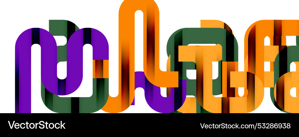 Lines abstract letter style design background Vector Image