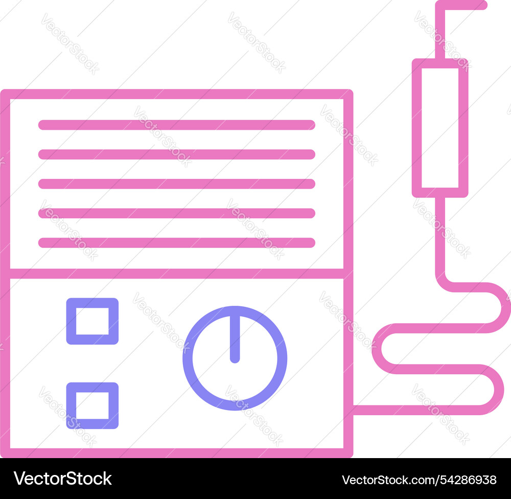 Plasma cutter line two colour icon Royalty Free Vector Image