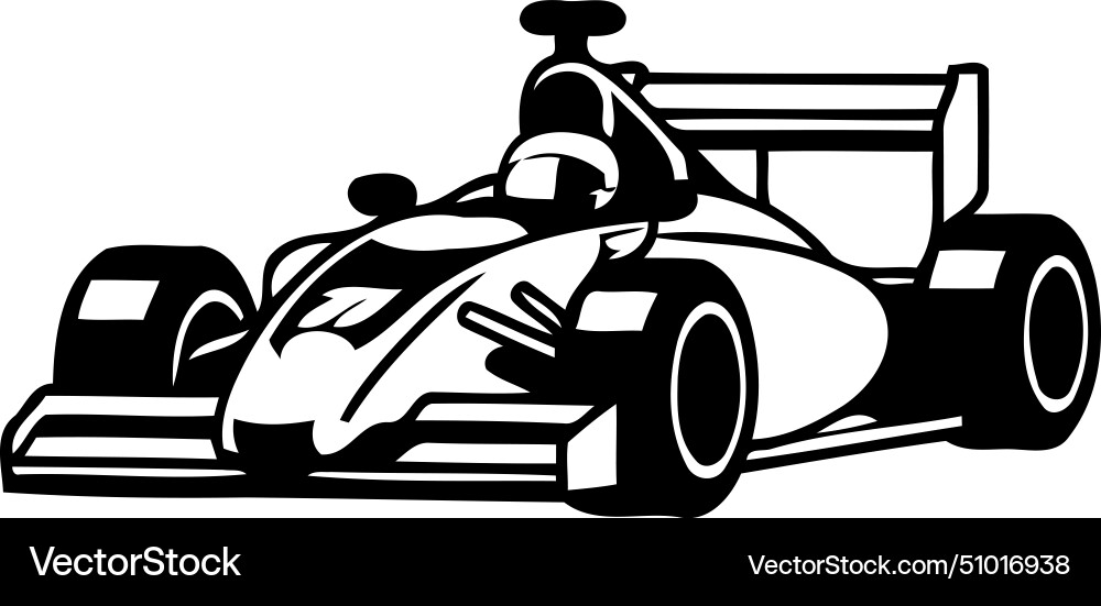 Racing car icon cartoon Royalty Free Vector Image