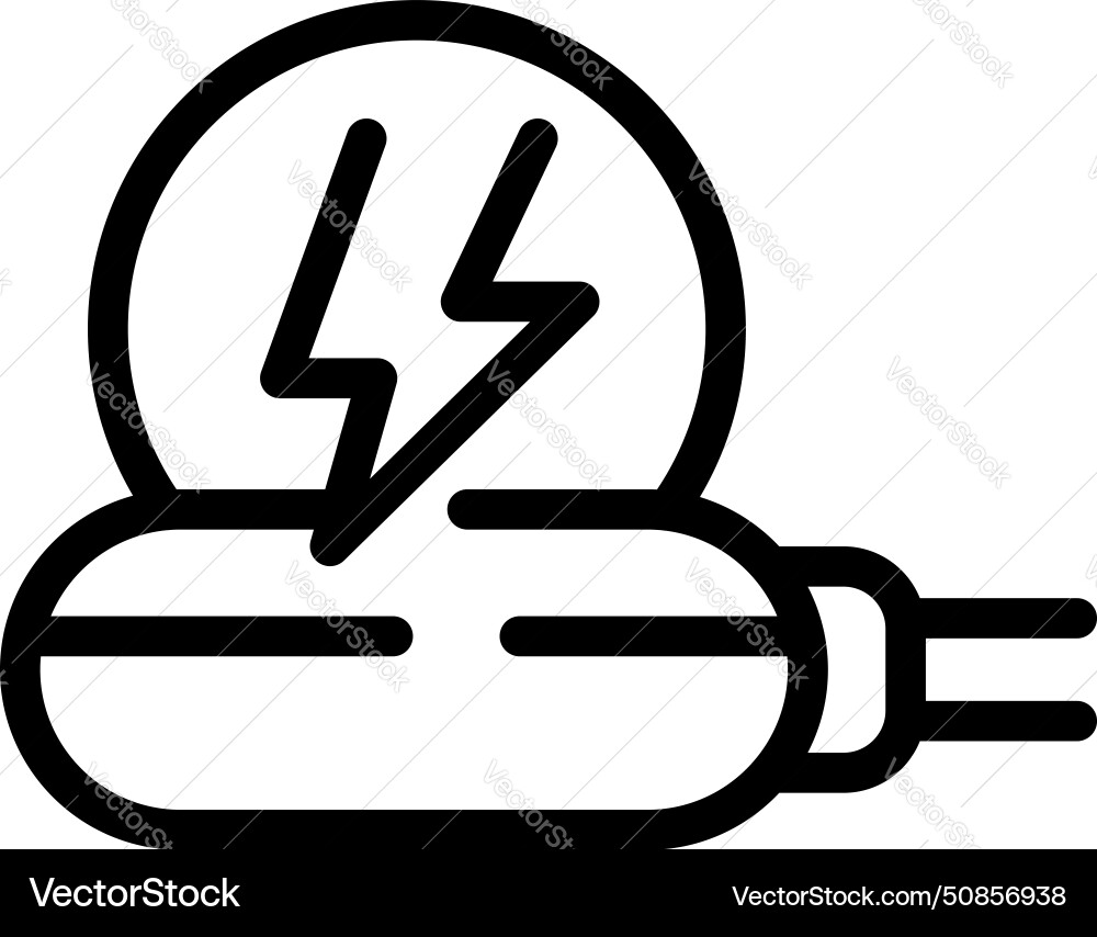 Wireless charger icon outline smart Royalty Free Vector