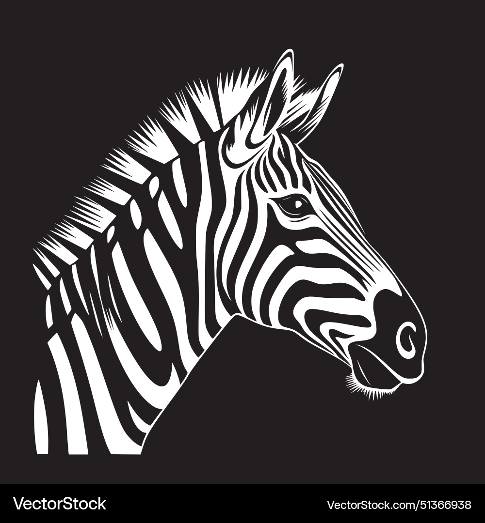 Zebra - minimalist and simple silhouette Vector Image