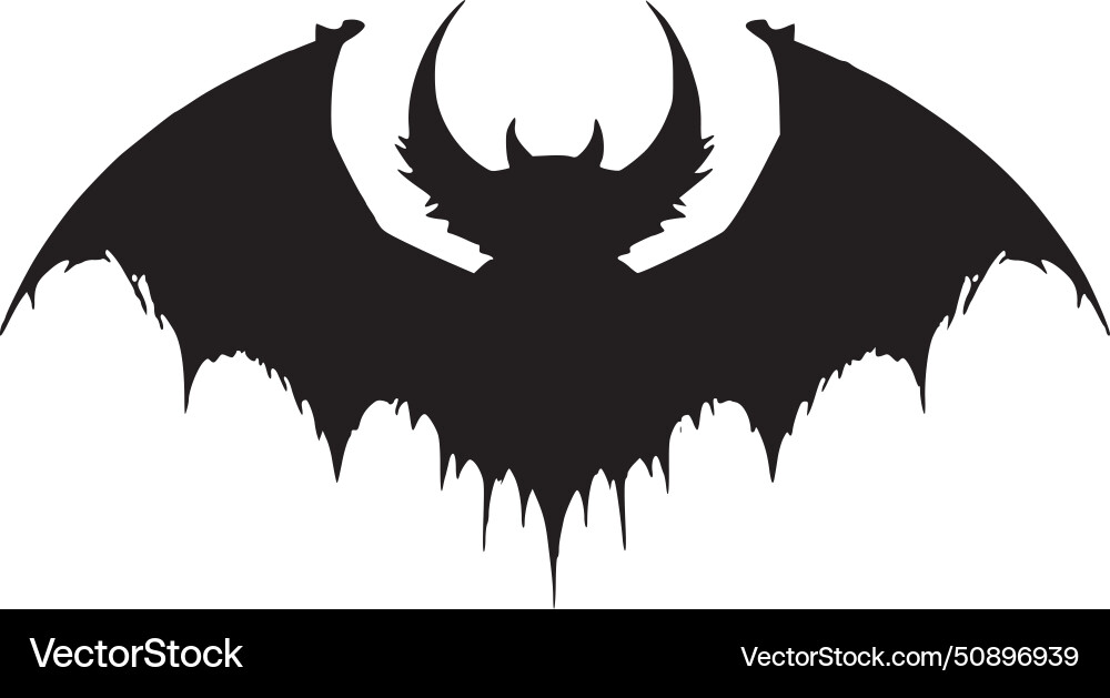 Bat - minimalist and flat logo Royalty Free Vector Image