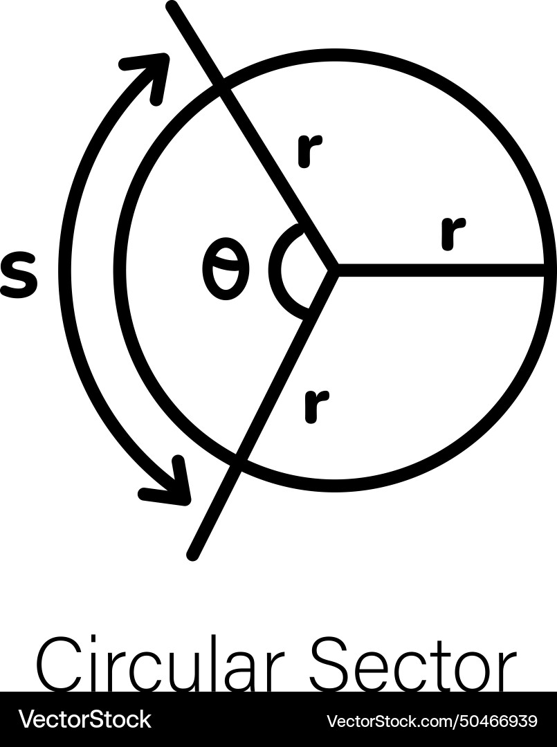 Circular sector Royalty Free Vector Image - VectorStock