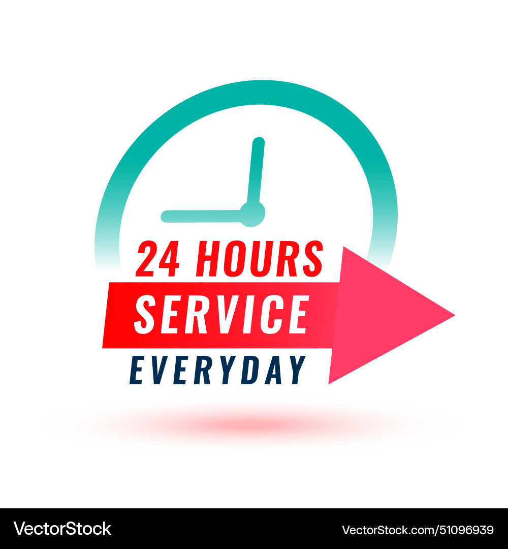 Everyday 24 hour service center background Vector Image
