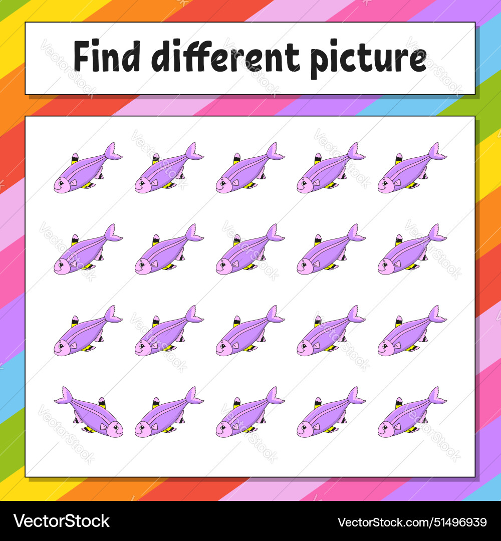 Find different picture educational activity Vector Image
