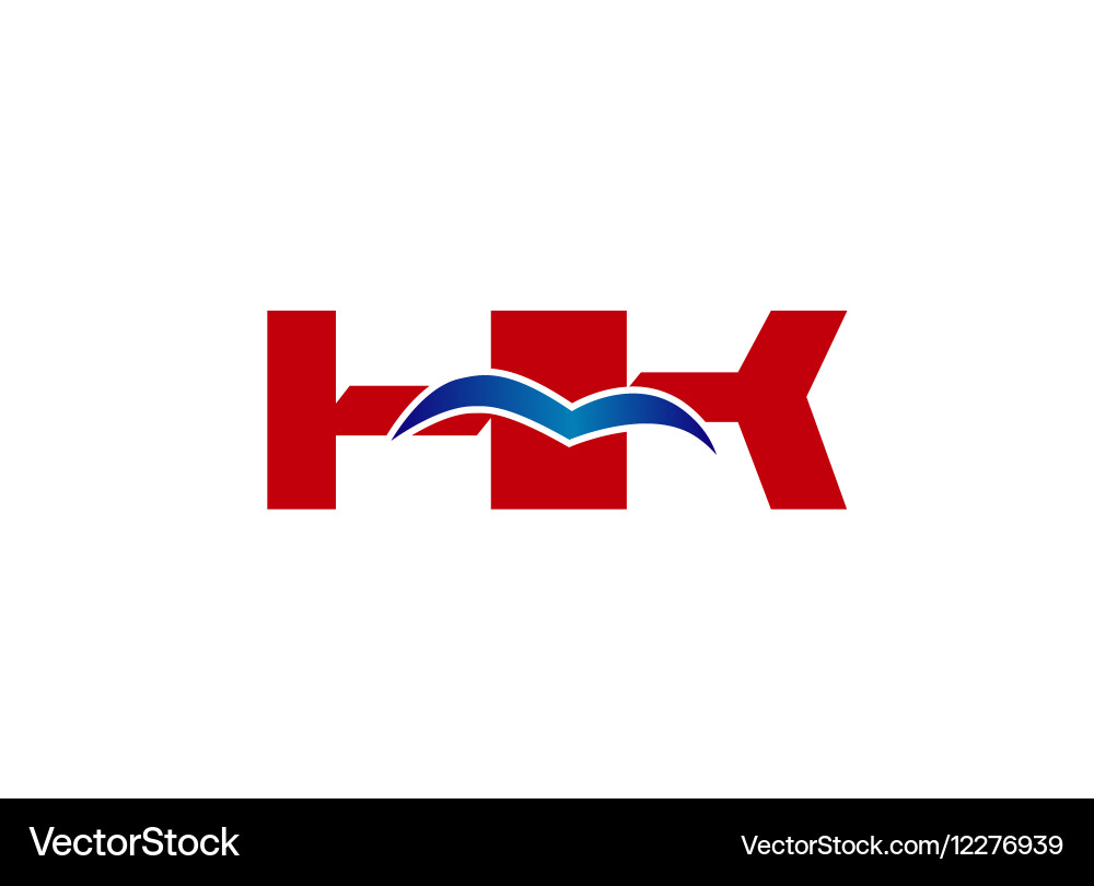 Hk logo graphic branding letter element Royalty Free Vector