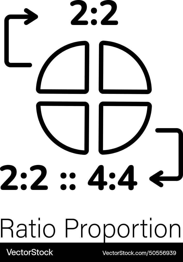 Ratio proportion Royalty Free Vector Image - VectorStock