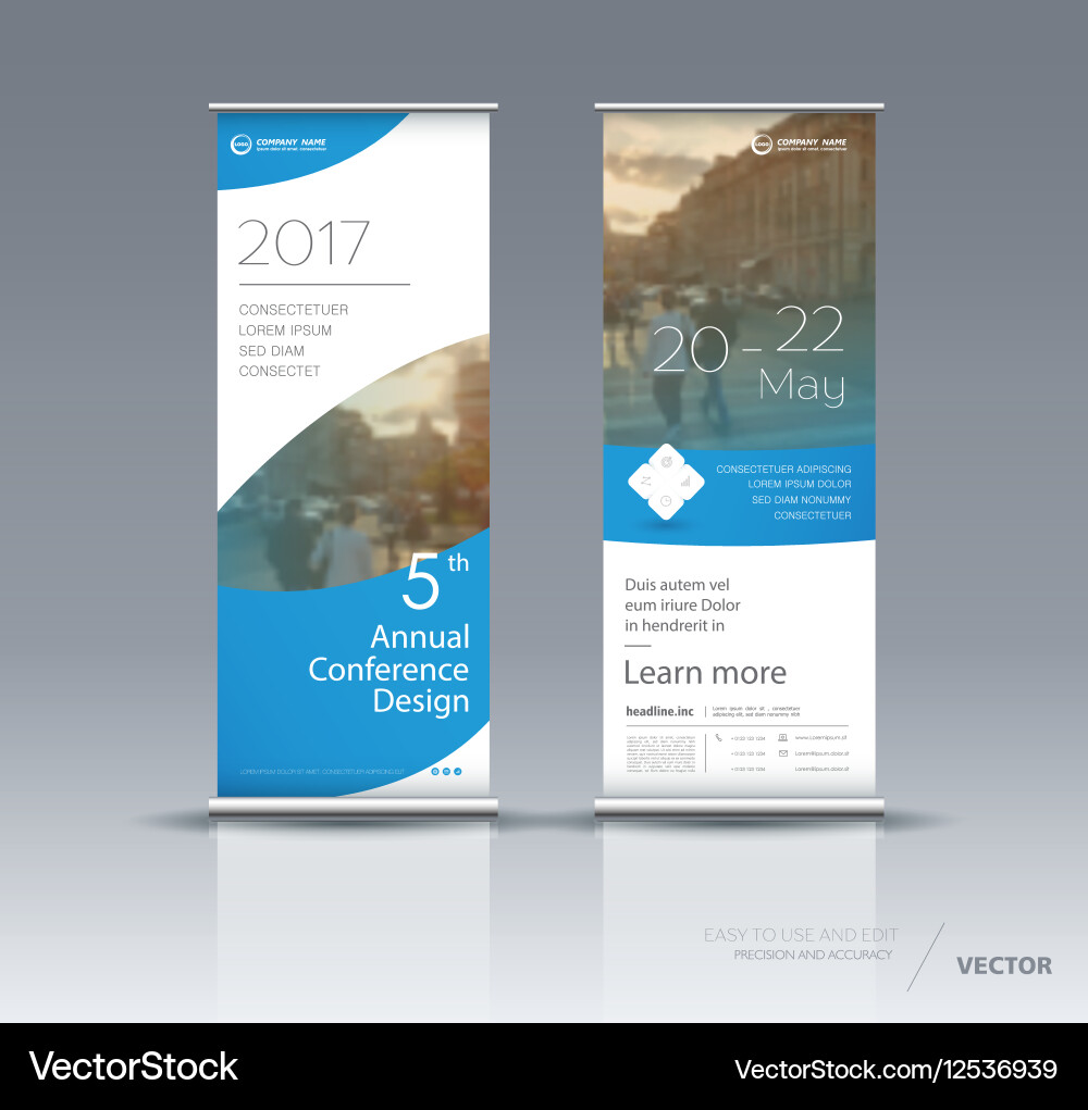 Vertical banner template design Royalty Free Vector Image