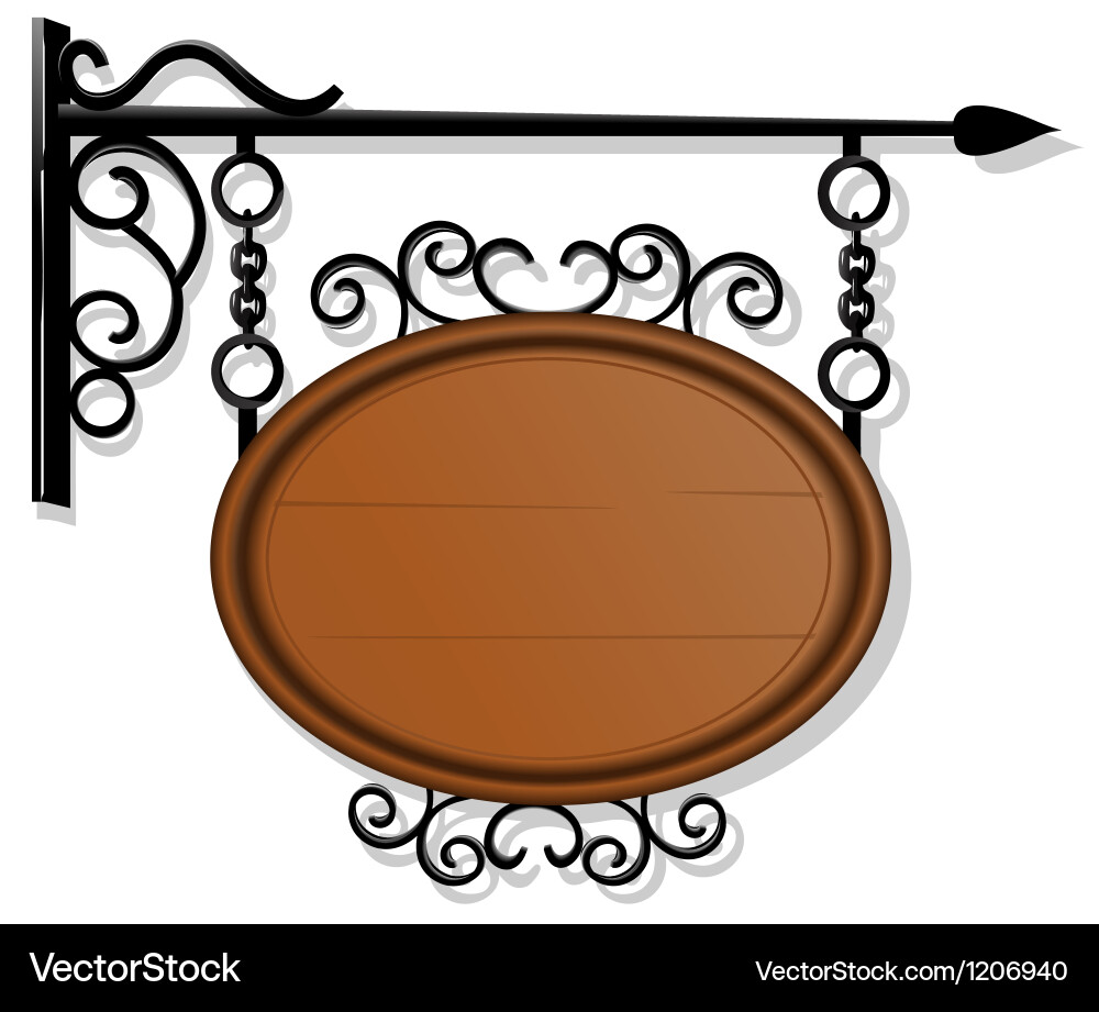 Antique signboard Royalty Free Vector Image - VectorStock
