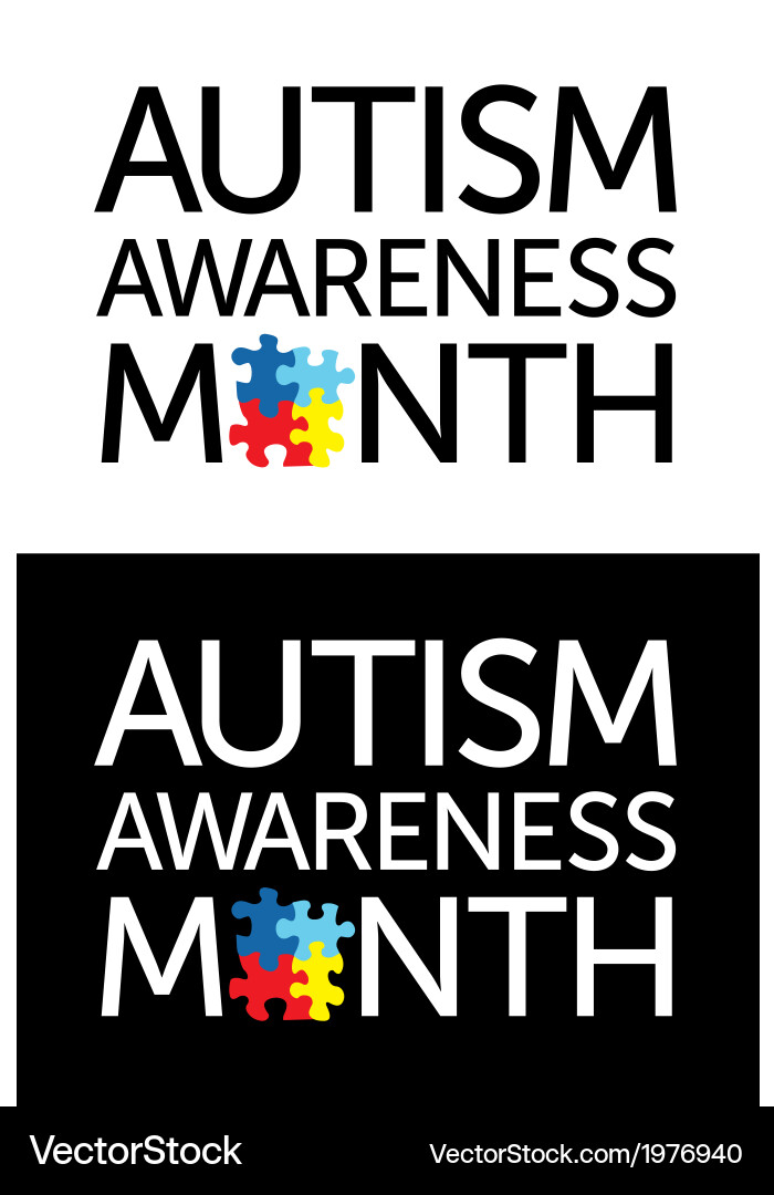 Autism awareness month Royalty Free Vector Image