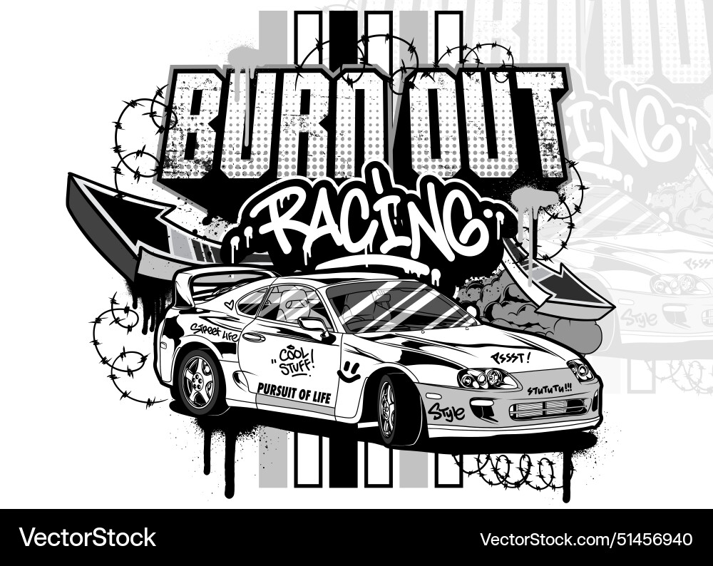 Graffiti car Royalty Free Vector Image - VectorStock
