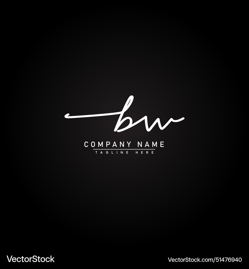 Handwritten signature logo for initial letter Vector Image