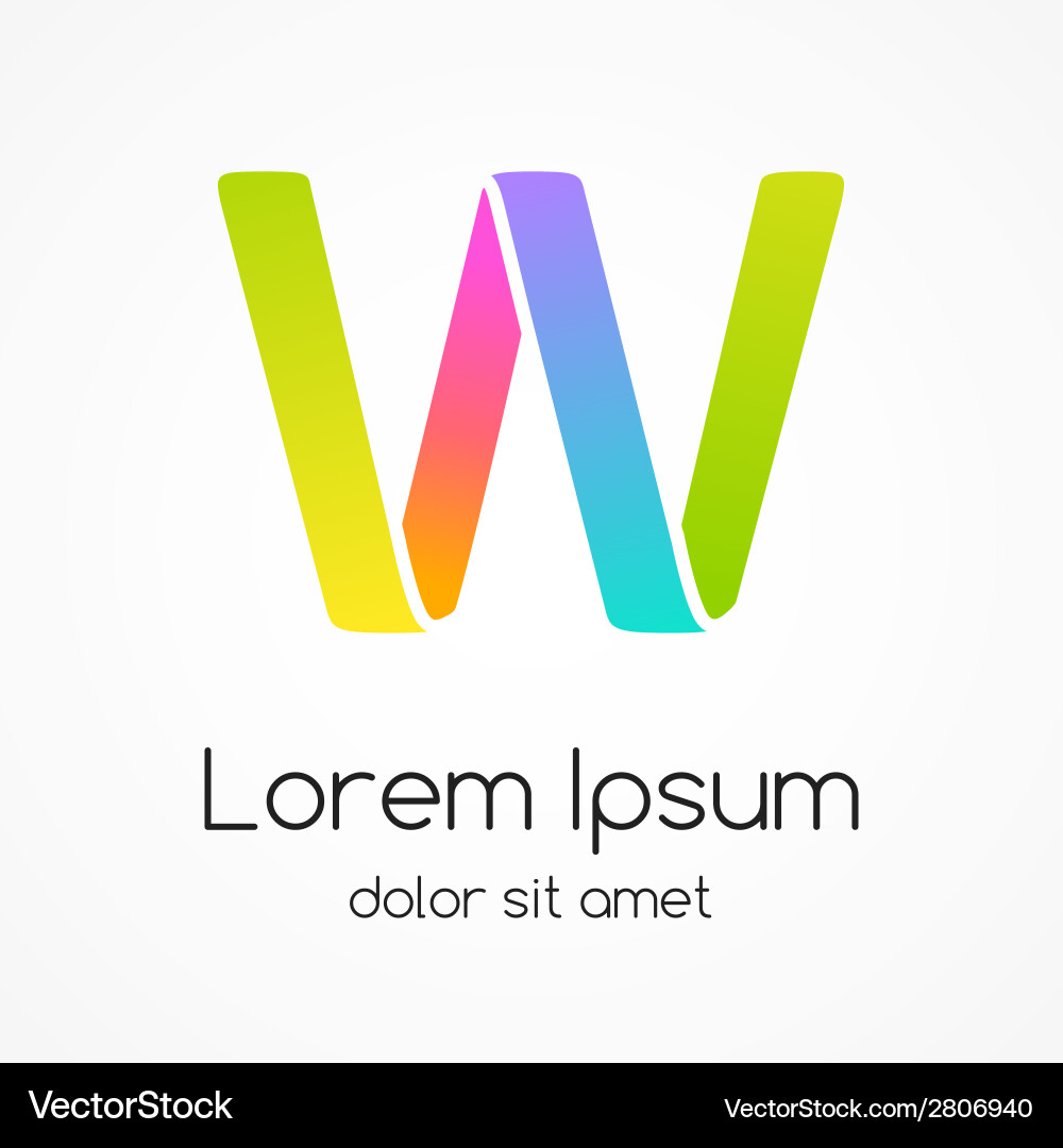 Logo letter w company design template Royalty Free Vector