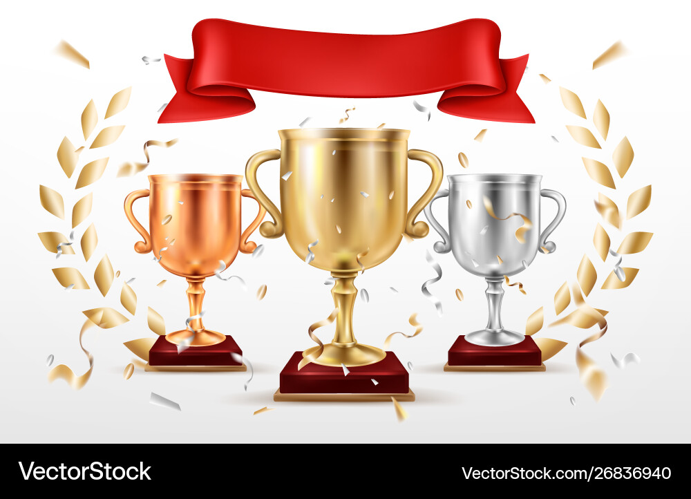 Sport competition winning places prizes Royalty Free Vector