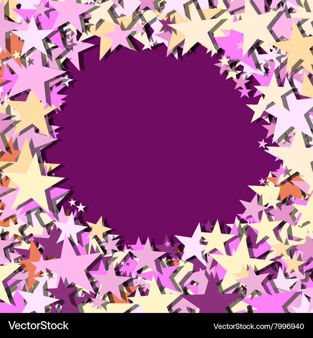 Stars center text place Royalty Free Vector Image