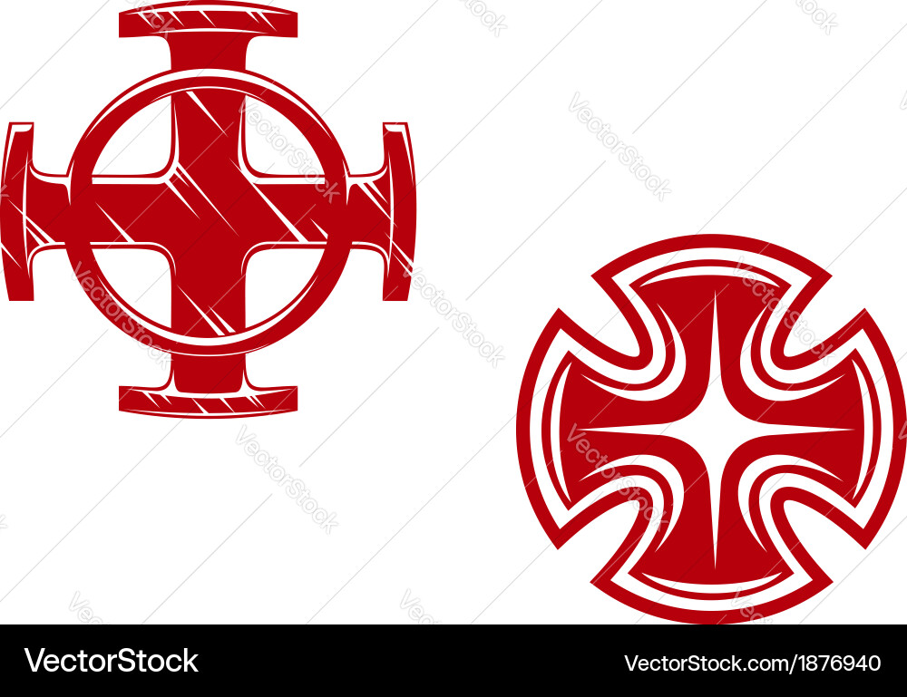 Stylized crosses Royalty Free Vector Image - VectorStock