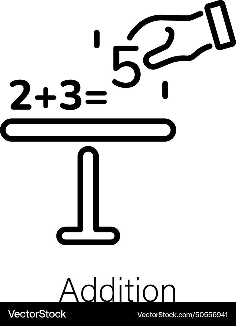 Addition Royalty Free Vector Image - VectorStock