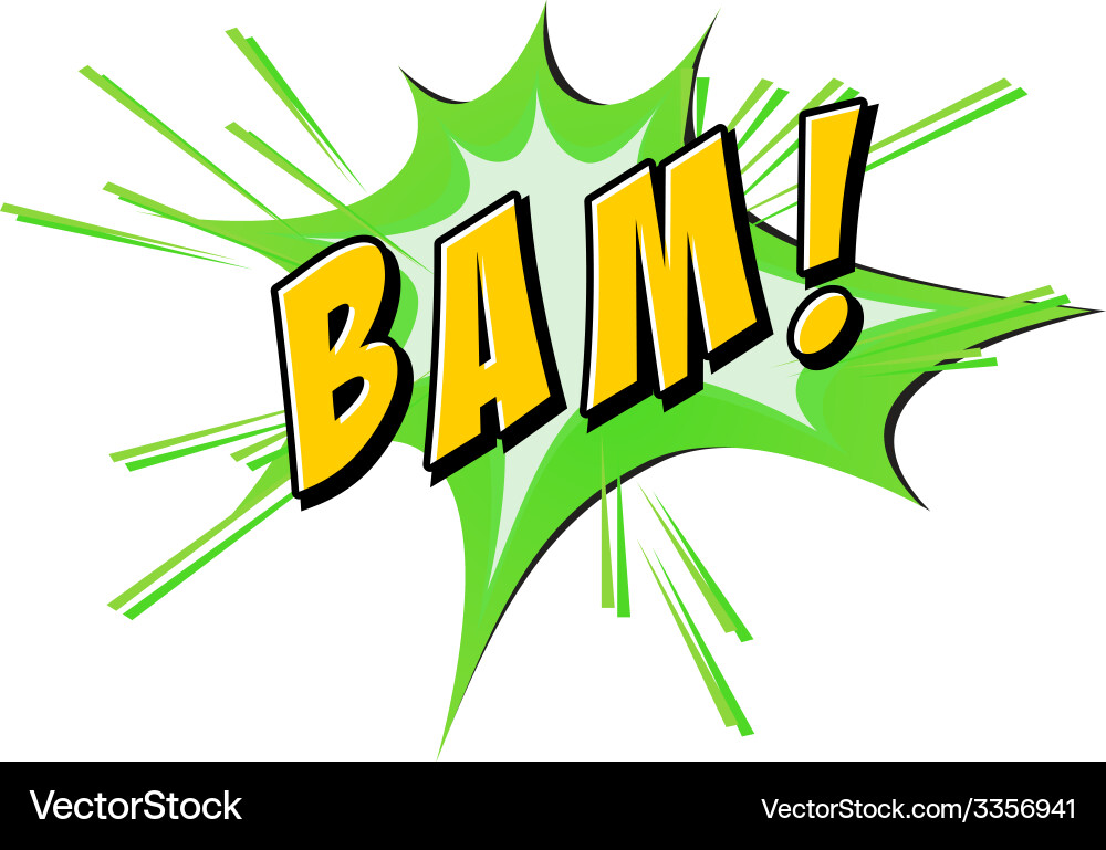 Bam flash on white Royalty Free Vector Image - VectorStock