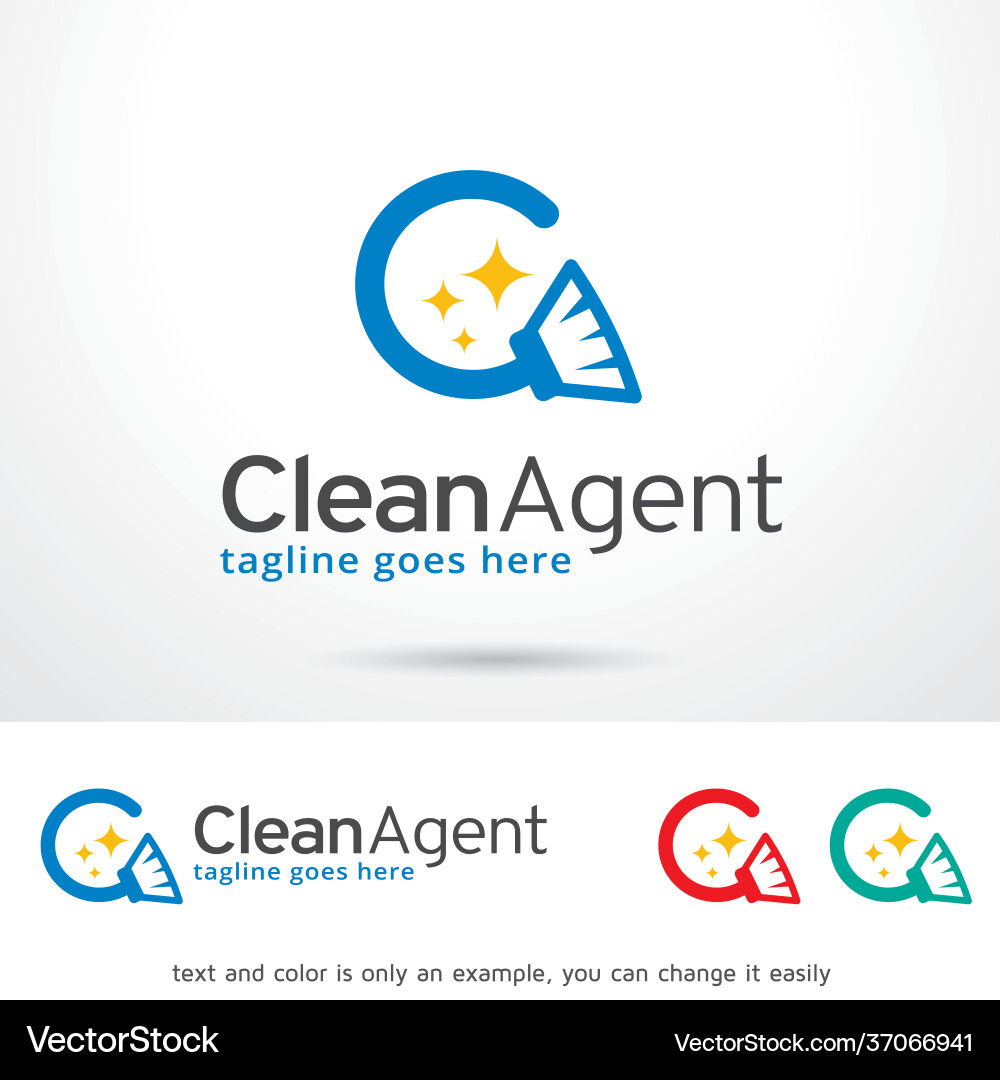 Clean logo template Royalty Free Vector Image - VectorStock