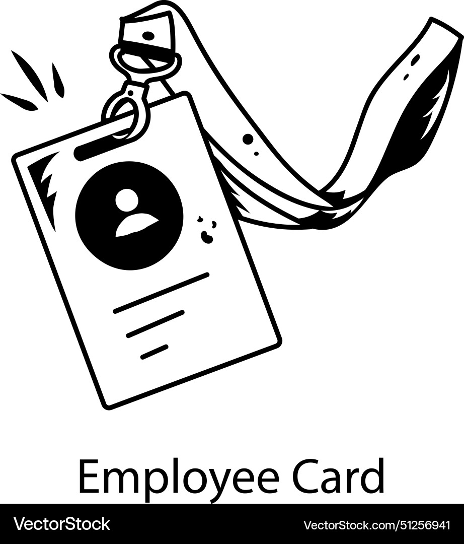 Employee card Royalty Free Vector Image - VectorStock