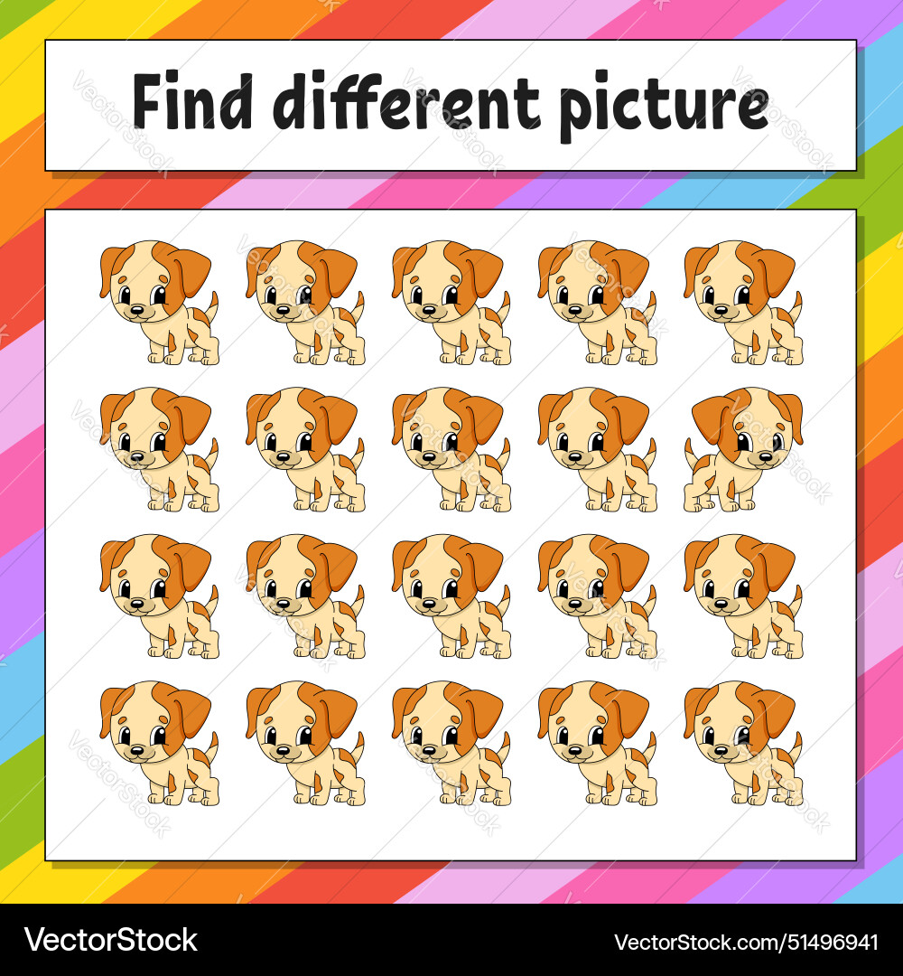 Find different picture educational activity Vector Image
