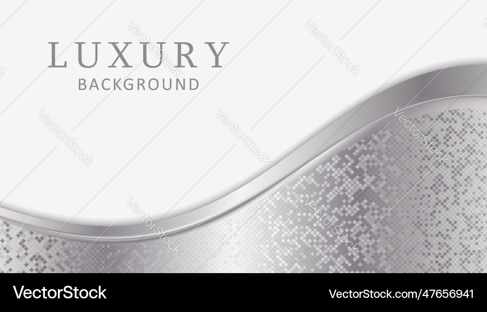Luxury background with silver wave Royalty Free Vector Image