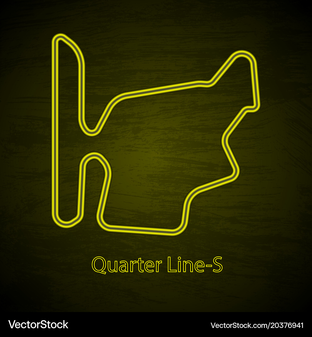 Mountain rally drive circuit outline Royalty Free Vector