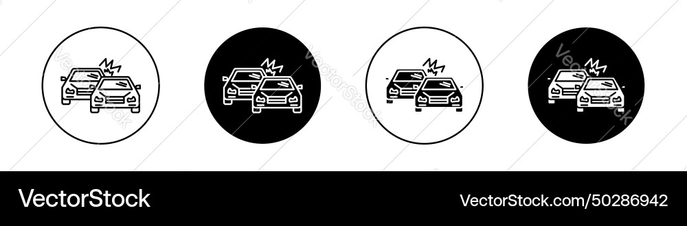 Car crash icon Royalty Free Vector Image - VectorStock