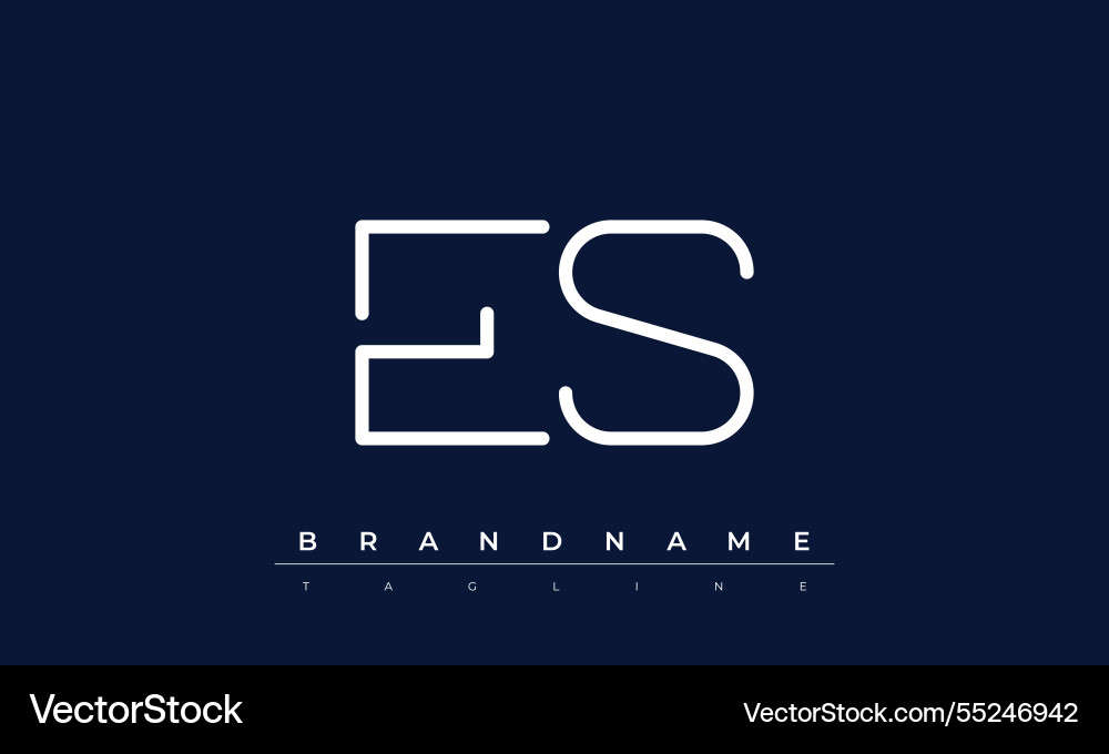 Creative es letter initial logo image Royalty Free Vector