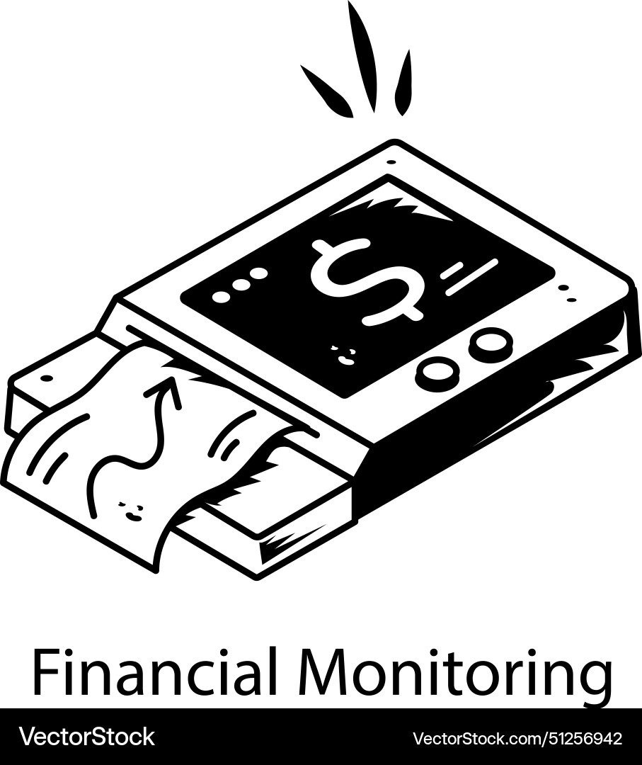 Financial monitoring Royalty Free Vector Image