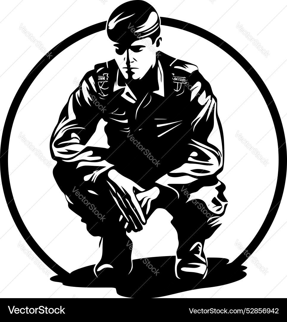 Guardian gratitude soldier symbol courageous Vector Image