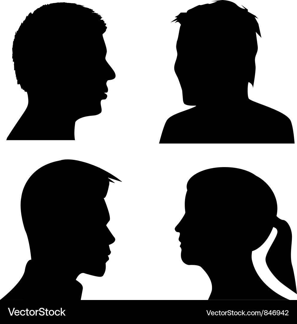 Human Head Profiles Royalty Free Vector Image - VectorStock